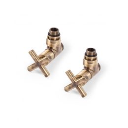 Terma Set Regel-Eckventil MINIMALIST; GZ 1/2"-&Oslash;16x2, &Oslash;15; bronze; (2xV43110M_2xA58502M_2xA33309A), T TGERBR002