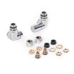 Terma Set Winkeleck-Regelventil CYLINDER GZ 1/2" - &Oslash;16x2, &Oslash;15 rechts, WRZRC32-CR, Chrom WRZRC32-CR