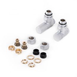 Terma Set Regel-Eckventil CYLINDER GZ 1/2" - &Oslash;16x2, &Oslash;15 , WRZRCK1-ST, Silber WRZRCK1-ST