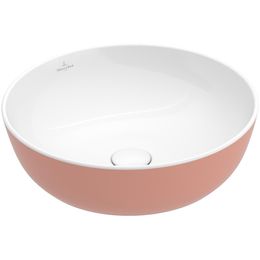 Villeroy & Boch Villeroy & Boch Aufsatzwaschtisch Artis 4179, D:430mm, ohne Hahnloch ohne Überlauf Rund Powder, 4179 417943BCT0