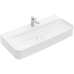 Villeroy & Boch Villeroy & Boch Waschtisch Finion 4168 1000x470mm, 1-Loch, verd mit Überlauf, Stone White Ceramicplu 4168ABRW