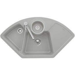 Villeroy & Boch Villeroy & Boch Eckspüle Solo Eck 670801 1075x600mm aus Keramik Almond CeramicPlus, 670800AM 670800AM