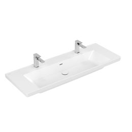 Villeroy & Boch Villeroy & Boch Subway 3.0 Schrankwaschtisch, 1300 x 470 x 170 mm, Stone White CeramicPlus, mit Über 4A70D4RW