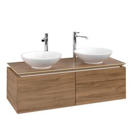 Villeroy & Boch Villeroy & Boch Legato Waschbeckenunterschrank, 2 Auszüge, 1200 x 380 x 500 mm, Kansas Oak / Kansas B58300RH