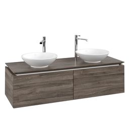 Villeroy & Boch Villeroy & Boch Legato Waschbeckenunterschrank, 2 Auszüge, 1400 x 380 x 500 mm, Stone Oak / Stone Oa B59100RK