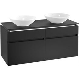 Villeroy & Boch Villeroy & Boch Waschtischunterschrank Legato B148L0 1200x550x500mm für 2 Waschtische Black Matt Lac B584L0PD