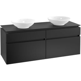 Villeroy & Boch Villeroy & Boch Waschtischunterschrank Legato B15000 1400x550x500mm für 2 Waschtische Black Matt Lac B59200PD