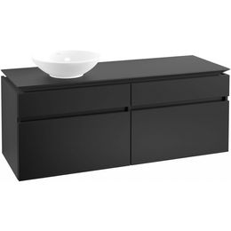 Villeroy & Boch Villeroy & Boch Waschtischunterschrank Legato B13200 1400x550x500mm Waschtisch links Black Matt Lacq B58800PD