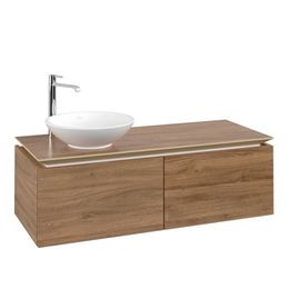 Villeroy & Boch Villeroy & Boch Legato Waschbeckenunterschrank, 2 Auszüge, 1200 x 380 x 500 mm, Kansas Oak / Kansas B57900RH