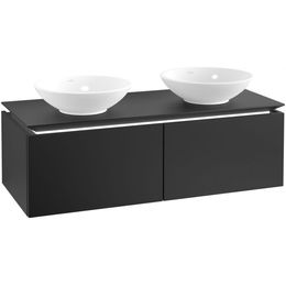 Villeroy & Boch Villeroy & Boch Waschtischunterschrank Legato B140L0 1200x380x500mm für 2 Waschtische Black Matt Lac B583L0PD