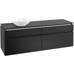 Villeroy & Boch Villeroy & Boch Waschtischunterschrank Legato B136L0 1600x550x500mm Waschtisch links Black Matt Lacq B596L0PD