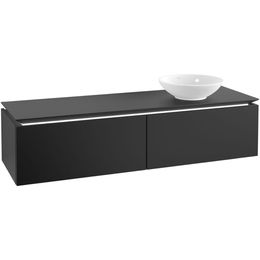 Villeroy & Boch Villeroy & Boch Waschtischunterschrank Legato B118L0 1600x380x500mm Waschtisch rechts Black Matt Lac B597L0PD