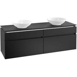 Villeroy & Boch Villeroy & Boch Waschtischunterschrank Legato B153L0 1600x550x500mm für 2 Waschtische Black Matt Lac B600L0PD