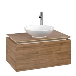 Villeroy & Boch Villeroy & Boch Legato Waschbeckenunterschrank, 1 Auszug, 800 x 380 x 500 mm, Kansas Oak / Kansas Oa B56900RH