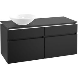 Villeroy & Boch Villeroy & Boch Waschtischunterschrank Legato B130L0 1200x550x500mm Waschtisch links Black Matt Lacq B580L0PD