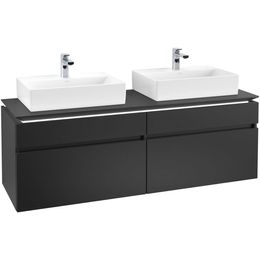 Villeroy & Boch Villeroy & Boch Waschtischunterschrank Legato B154L0 1600x550x500mm für 2 Waschtische Black Matt Lac B677L0PD