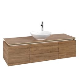 Villeroy & Boch Villeroy & Boch Legato Waschbeckenunterschrank, 3 Auszüge, 1400 x 380 x 500 mm, Kansas Oak / Kansas B58500RH