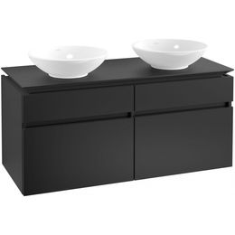 Villeroy & Boch Villeroy & Boch Waschtischunterschrank Legato B14800 1200x550x500mm für 2 Waschtische Black Matt Lac B58400PD