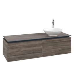 Villeroy & Boch Villeroy & Boch Legato Waschbeckenunterschrank, mit Beleuchtung, 2 Auszüge, 1400 x 380 x 500 mm, Sto B589L0RK