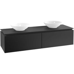 Villeroy & Boch Villeroy & Boch Waschtischunterschrank Legato B14600 1600x380x500mm für 2 Waschtische Black Matt Lac B67600PD