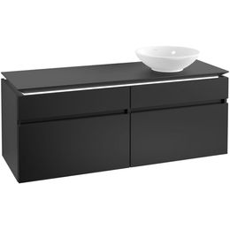 Villeroy & Boch Villeroy & Boch Waschtischunterschrank Legato B134L0 1400x550x500mm Waschtisch rechts Black Matt Lac B590L0PD