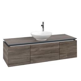 Villeroy & Boch Villeroy & Boch Legato Waschbeckenunterschrank, 3 Auszüge, 1400 x 380 x 500 mm, Stone Oak / Stone Oa B58500RK