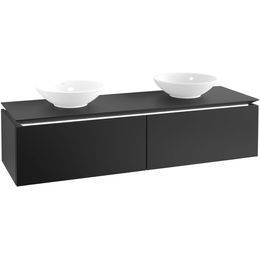 Villeroy & Boch Villeroy & Boch Waschtischunterschrank Legato B146L0 1600x380x500mm für 2 Waschtische Black Matt Lac B676L0PD