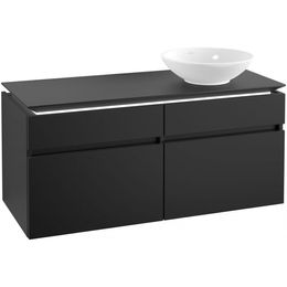 Villeroy & Boch Villeroy & Boch Waschtischunterschrank Legato B131L0 1200x550x500mm Waschtisch rechts Black Matt Lac B582L0PD