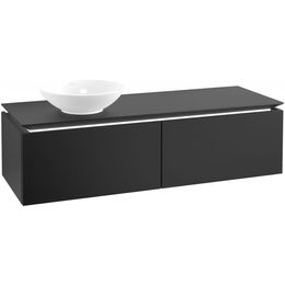 Villeroy & Boch Villeroy & Boch Waschtischunterschrank Legato B112L0 1400x380x500mm Waschtisch links Black Matt Lacq B587L0PD