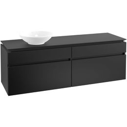 Villeroy & Boch Villeroy & Boch Waschtischunterschrank Legato B13600 1600x550x500mm Waschtisch links Black Matt Lacq B59600PD