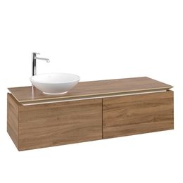 Villeroy & Boch Villeroy & Boch Legato Waschbeckenunterschrank, 2 Auszüge, 1400 x 380 x 500 mm, Kansas Oak / Kansas B58700RH