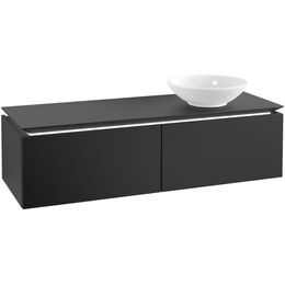 Villeroy & Boch Villeroy & Boch Waschtischunterschrank Legato B114L0 1400x380x500mm Waschtisch rechts Black Matt Lac B589L0PD