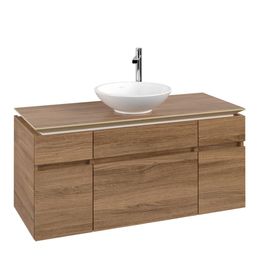 Villeroy & Boch Villeroy & Boch Legato Waschbeckenunterschrank, 5 Auszüge, 1200 x 550 x 500 mm, Kansas Oak / Kansas B57800RH