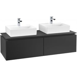 Villeroy & Boch Villeroy & Boch Waschtischunterschrank Legato B14300 1400x380x500mm für 2 Waschtische Black Matt Lac B66800PD