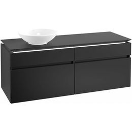 Villeroy & Boch Villeroy & Boch Waschtischunterschrank Legato B132L0 1400x550x500mm Waschtisch links Black Matt Lacq B588L0PD