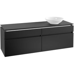 Villeroy & Boch Villeroy & Boch Waschtischunterschrank Legato B138L0 1600x550x500mm Waschtisch rechts Black Matt Lac B598L0PD