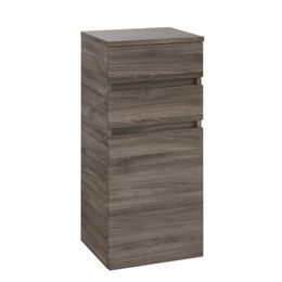 Villeroy & Boch Villeroy & Boch Legato Seitenschrank, 1 Tür, 2 Schubladen, 400 x 870 x 350 mm, Stone Oak / Stone Oak B72800RK