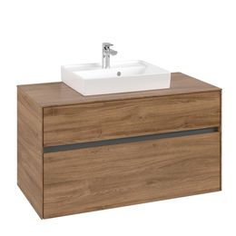 Villeroy & Boch Villeroy & Boch Collaro Waschbeckenunterschrank, 2 Auszüge, 1000 x 548 x 500 mm, Kansas Oak C01600RH