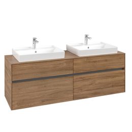 Villeroy & Boch Villeroy & Boch Collaro Waschbeckenunterschrank, 4 Auszüge, 1600 x 548 x 500 mm, Kansas Oak C02400RH