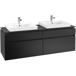 Villeroy & Boch Villeroy & Boch Waschtischunterschrank Legato B15460 1600x550x500mm für 2 Waschtische Black Matt Lac B69300PD