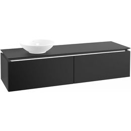 Villeroy & Boch Villeroy & Boch Waschtischunterschrank Legato B116L0 1600x380x500mm Waschtisch links Black Matt Lacq B595L0PD