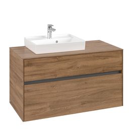 Villeroy & Boch Villeroy & Boch Collaro Waschbeckenunterschrank, 2 Auszüge, 1000 x 548 x 500 mm, Kansas Oak C01400RH