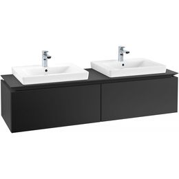 Villeroy & Boch Villeroy & Boch Waschtischunterschrank Legato B14660 1600x380x500mm für 2 Waschtische Black Matt Lac B69200PD