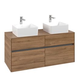 Villeroy & Boch Villeroy & Boch Collaro Waschbeckenunterschrank, 4 Auszüge, 1200 x 548 x 500 mm, Kansas Oak C04400RH