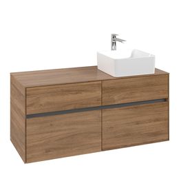 Villeroy & Boch Villeroy & Boch Collaro Waschbeckenunterschrank, 4 Auszüge, 1200 x 548 x 500 mm, Kansas Oak C04300RH