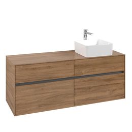 Villeroy & Boch Villeroy & Boch Collaro Waschbeckenunterschrank, 4 Auszüge, 1400 x 548 x 500 mm, Kansas Oak C04700RH