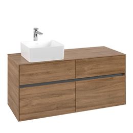 Villeroy & Boch Villeroy & Boch Collaro Waschbeckenunterschrank, 4 Auszüge, 1200 x 548 x 500 mm, Kansas Oak C04200RH