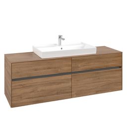 Villeroy & Boch Villeroy & Boch Collaro Waschbeckenunterschrank, 4 Auszüge, 1600 x 548 x 500 mm, Kansas Oak C02800RH