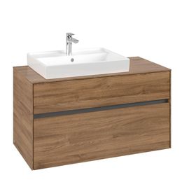 Villeroy & Boch Villeroy & Boch Collaro Waschbeckenunterschrank, 2 Auszüge, 1000 x 548 x 500 mm, Kansas Oak C01700RH