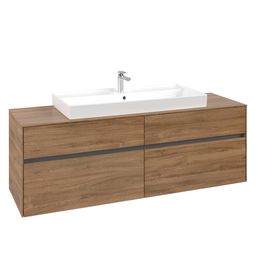 Villeroy & Boch Villeroy & Boch Collaro Waschbeckenunterschrank, 4 Auszüge, 1600 x 548 x 500 mm, Kansas Oak C03100RH